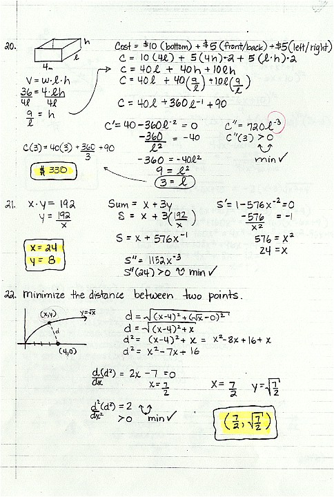 Curve Sketching and Extrema Practice Problems